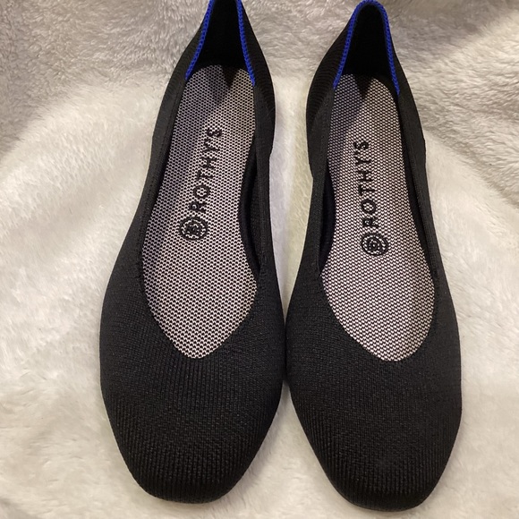 Rothy's | Shoes | Rothys The Square Black Knit Ballet Flats Womens Us 9 ...
